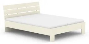 Manželská postel REA Nasťa 160x200cm - navarra, 1. pás čela 1102 - cappuccino, 2. pás čela 1027 - bílá, 3. pás čela v barvě postele
