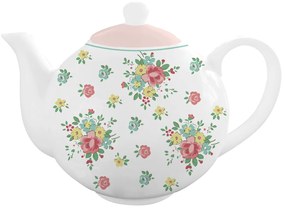 Porcelánová čajová konvice bílá Abby 1000 ml (ISABELLE ROSE)