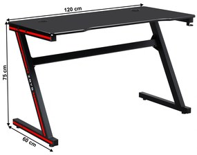 Herní stůl MACKENZIE Tempo Kondela 120 cm