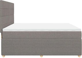 Box spring postel s matrací taupe 200x200 cm textil 3292167