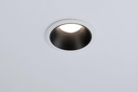 Paulmann 93401 LED Cole, bodovka v bílo-černé úpravě, 1x6,5W LED 2700K tříkrokové stmívání, prům. 8,8cm, IP44