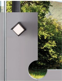 NV 9026001 Venkovní nástěnné svítidlo MAX tmavě šedý ABS čirý a bílý akryl LED 12W 3000K 200-240V 120st. IP65 - NOVA LUCE