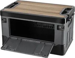 NILS CAMP Skládací box  NCB4601 2v1 s víkem a dřevěnou deskou 38 litrů