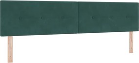 Postel s boxspringem s čelo Tmavě zelená 200 x 200 cm samet 3339197