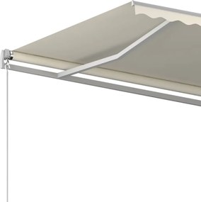 Ručně zatahovací markýza 400 x 350 cm krémová 3068977