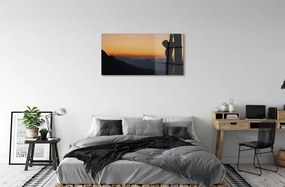 akrylový obraz Ježíš ukřižován slunce 100x50 cm