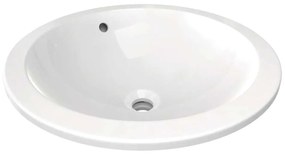 Ideal Standard Connect - Umyvadlo zápustné, průměr 48 cm, bez otvoru pro baterii, bílá E505401