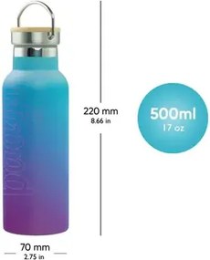 BAAGL Termoláhev s bambusovým víčkem Gradient modro-fialová 500 ml