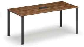 Stůl INFINITY 1800 x 900 x 750, ořech + stolní zásuvka TYP IV, černá