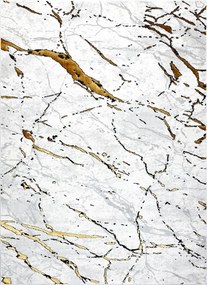 Dywany Łuszczów, Kusový koberec Allure 1963 white/gold, 140x190, bílá, kancelář