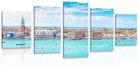 5-dílné obraz pohled na Benátky - 200x100 cm