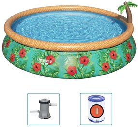 Bestway Fast Set Nafukovací bazénový set Paradise Palms 457 x 84 cm