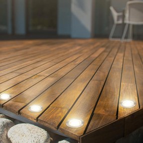 BRI 3913032 CONNECT TO SHINE prodlužovací sada Kebony 3ks LED zapuštěných svítidel do země, IP67 - BRILONER
