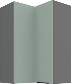 ARIA sa | horní kuchyňská skříňka 60x60 GN-90 2F (90°) rohová s policemi | VYSOKÁ | 60x60 cm | antracit/aquamarine