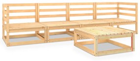 5dílná zahradní sedací souprava masivní borové dřevo,  3075364