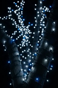 Vánoční světýlka venkovní FLASH studená bílá 300 LED