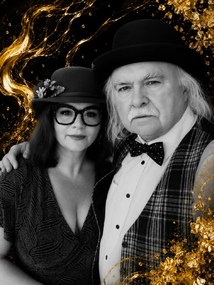 Foto obraz z vlastní fotky na plátno – Luxusní Glamour Gold styl se zlatými prvky