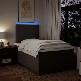 Box spring postel s matrací světle šedá 120x190 cm textil 3292720