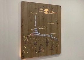 Li-Go "Ještěd" světelný obraz 230V 90x110 cm provedení povrchu: dub světlý