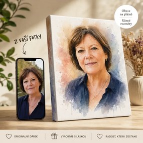 Foto obraz z vlastní fotky na plátno – Akvarelový romance styl – Originální dárek Rozměry obrazu: 40 x 50 cm