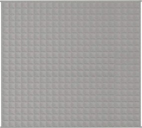 Zátěžová deka šedá 200 x 220 cm 13 kg textil 3154787