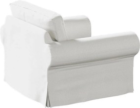 Potah na křeslo IKEA Ektorp barva krémová látka pletený vzor
