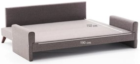 Hanah Home Rozkládací pohovka BELLA hnědá 208 cm 825BLC2583
