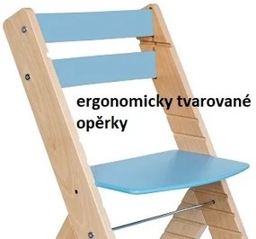 WOOD PARTNER Rostoucí židle pro školáky Vendy lak/modrá