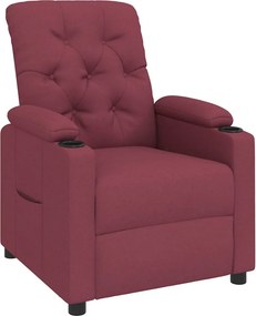 Polohovací křeslo vínové textil 339105