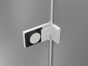 Mexen Lunar-F L, sprchový kout pravý 90 x 80 cm, 8mm čiré sklo, bílý profil, 836L-090-080-20-00-P