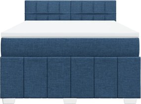 Box spring postel s matrací modrá 160x200 cm textil 3289425