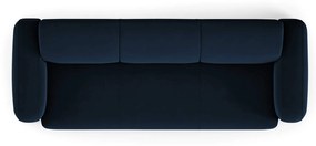 Třímístná pohovka gerett 235 cm samet tmavě modrá MUZZA