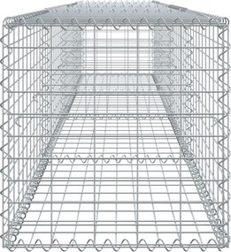 Gabionový koš s víkem 400 x 50 x 50 cm pozinkované železo 3295135