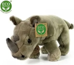 RAPPA Plyšový nosorožec stojící 23 cm / ECO-FRIENDLY / od 0 měsíců
