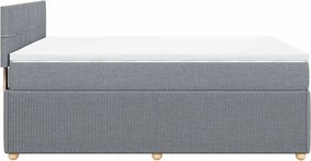 Box spring postel s matrací světle šedá 160 x 200 cm textil 3287507