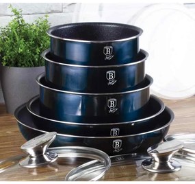 Sada nádobí s odnímatelnou rukojetí 12 ks Aquamarine Metallic Line
