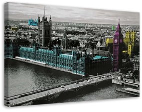 Obraz na plátně London City Barevné - 120x80 cm