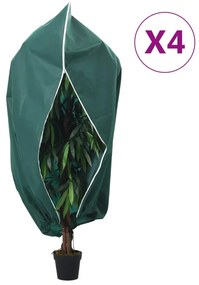 Ochranné návleky na rostliny na zip 4 ks 70 g/m² 2,36 x 2 m 3203571