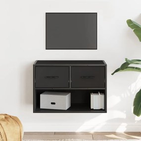TV skříňka černá 60 x 31 x 39,5 cm kompozitní dřevo a kov