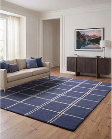 Modrý ručně tkaný vlněný koberec 160x230 cm – Asiatic Carpets