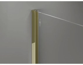 Mexen Kioto-X, sprchová zástěna 120 x 200 cm, 10mm sklo námraza, zlatý lesklý profil, 800-120-101-50-30-X