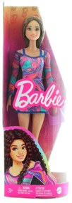 Barbie Modelka - duhové marble šaty HJT03
