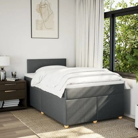 Box spring postel s matrací tmavě šedá 120x190 cm textil 3288913