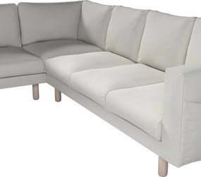 Potah na pohovku IKEA Norsborg rohová 5-místná barva šedá látka lesklé, pletený vzor, sametová