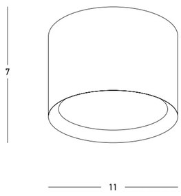 Zambelis 22134 stropní LED svítidlo, pískově černé, 8W, 3000K, ø10cm