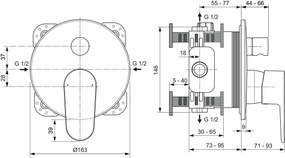 Ideal Standard Cerafine O - Vanová baterie pod omítku, rosé A7350RO