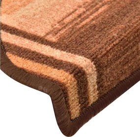 Nášlapy na schody samolepicí 10 ks 65x21x4 cm hnědé 149837