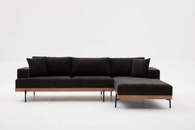 Hanah Home Rohová pohovka LIVA antracitová pravá 287 cm 825BLC2814