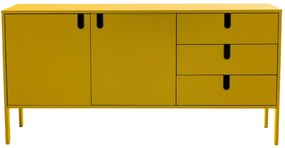 OnaDnes -20% Matně hořčicově žlutá lakovaná komoda Tenzo Uno 171 x 46 cm