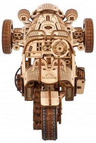 Ugears 3D dřevěné mechanické puzzle Tříkolka UGR-S